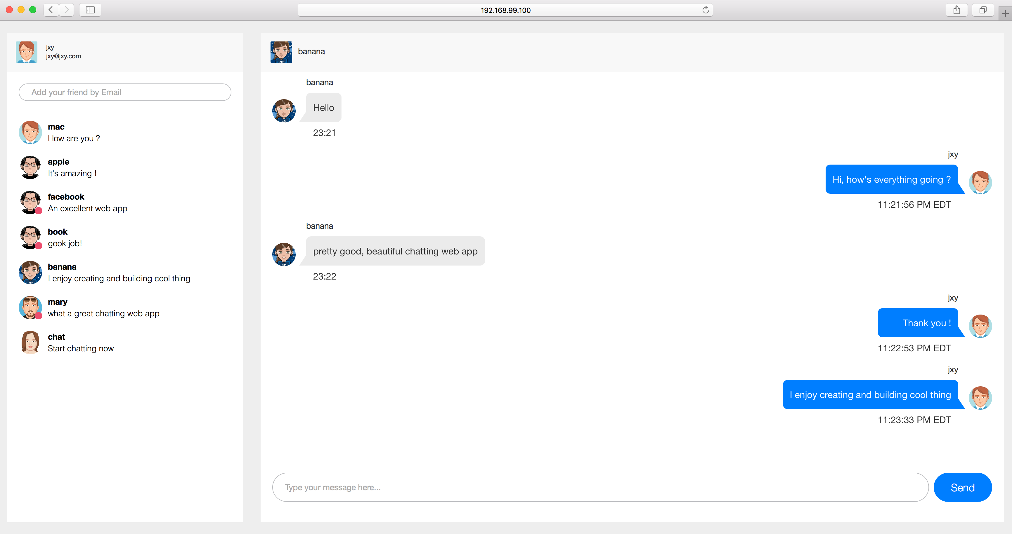 Real time chatting system - Algorithm Machine and Geek Lab